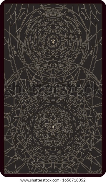 Tarot Cards Back Design Back Side Stock Vector (Royalty Free ...