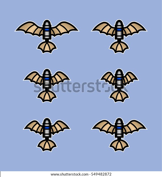 Tarp Wings Aircraft Animation Sprite Sheet 스톡 벡터(로열티 프리) 549482872 ...