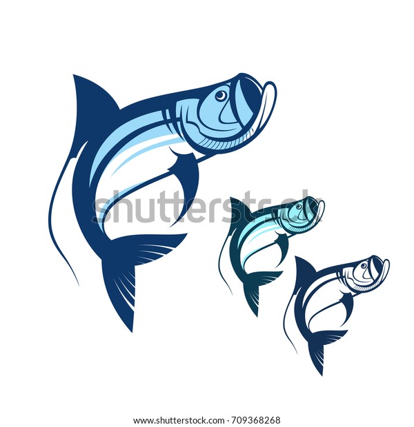 Tarpon Fish Logo Template Collection Vector Stock Vector (Royalty Free ...