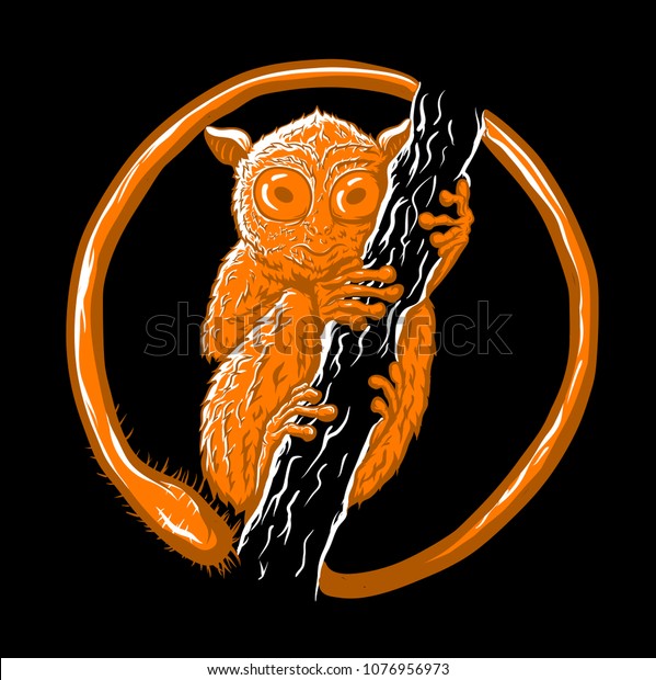 Tarsier Mascot Logo Stock Vector (Royalty Free) 1076956973 | Shutterstock