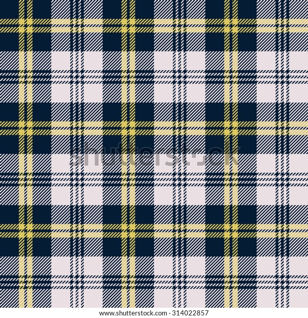 Tartan Seamless Pattern Three Colors Blueyellowwhite Stock Vector ...