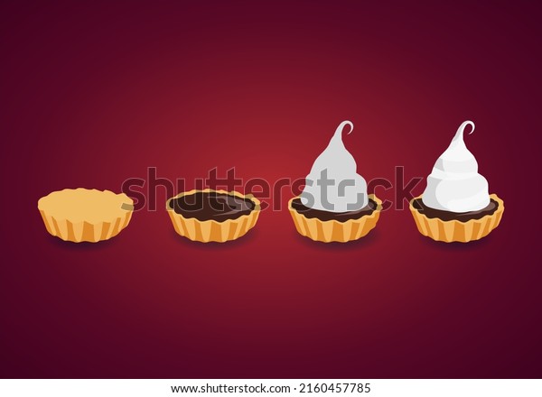 Tartlet Collection Cartoon Flat Vector Illustration Stock Vector ...