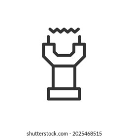 Taser Thin Line Icon Symbol Trendy Stock Vector (Royalty Free ...
