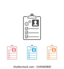 Tasks Symbol Vector Sign Isolated On Stock Vector (Royalty Free ...