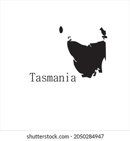 Tasmania Country Map Vector Shape On Stock Vector (Royalty Free ...