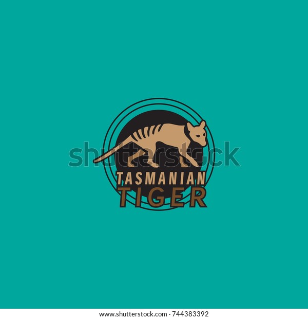 Tasmanian Tiger Logo Vector Stock Vector (Royalty Free) 744383392 ...