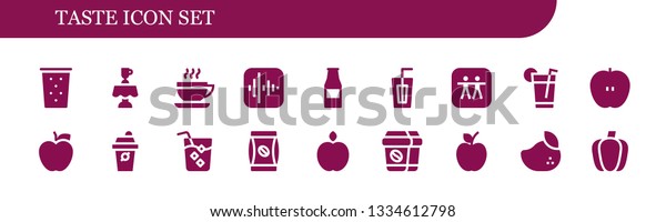 Taste Icon Set 18 Filled Taste Stock Vector (Royalty Free) 1334612798 ...