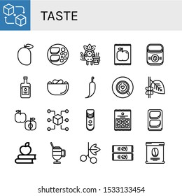 Taste Icon Set Collection Packet Mango Stock Vector (Royalty Free ...