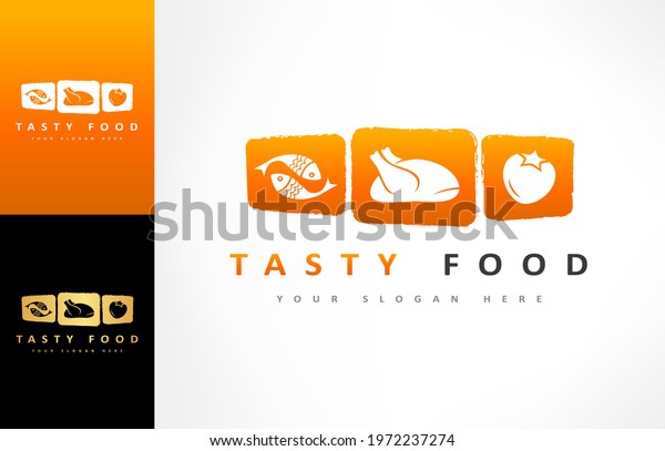 Tasty Food Logo Vector Fish Chicken Stock Vector (Royalty Free ...