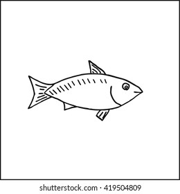 Tasty Fresh Fish Vector Hand Drawn: เวกเตอร์สต็อก (ปลอดค่าลิขสิทธิ์ ...