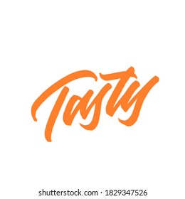Tasty Handwritten Modern Calligraphy Hand Lettering Stock Vector ...