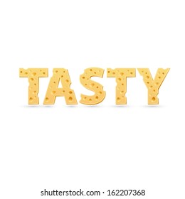 Tasty Word Cheese Vector Word Template Stock Vector (Royalty Free ...