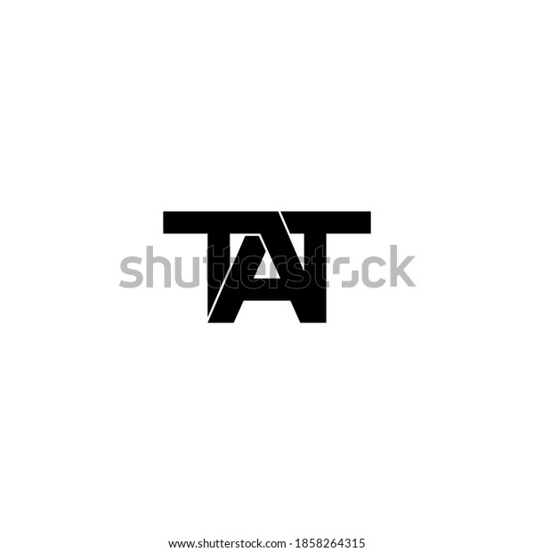 Tat Letter Original Monogram Logo Design Stock Vector (Royalty Free ...