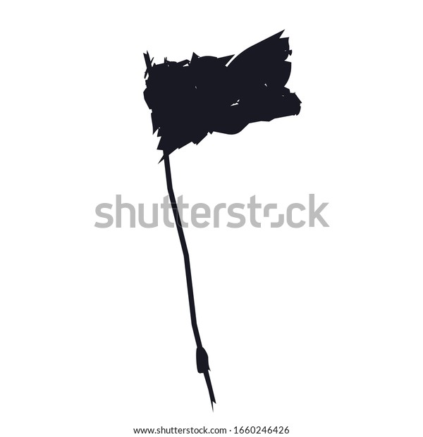 Tattered Flag Torn Logo Sign Icon Stock Vector (Royalty Free ...
