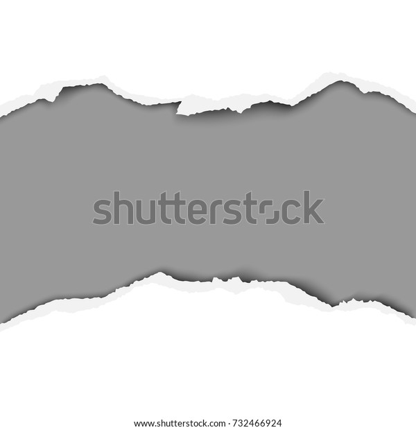 Tattered Middle White Paper Torn Edges Stock Vector (Royalty Free ...