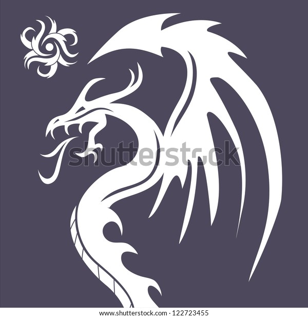 Tattoo Dragon Vector Illustration Stock Vector (Royalty Free) 122723455 ...