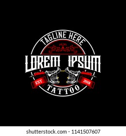 Tattoo Gun Vector Tattoo Studio Logo: เวกเตอร์สต็อก (ปลอดค่าลิขสิทธิ์ ...