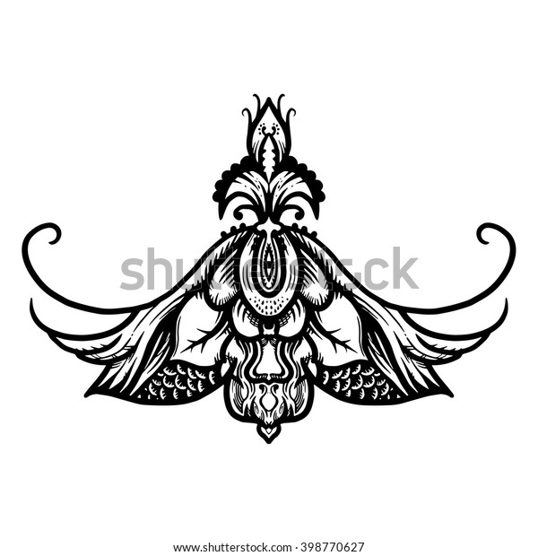 Tattoo Lineart Stock Vector (Royalty Free) 398770627