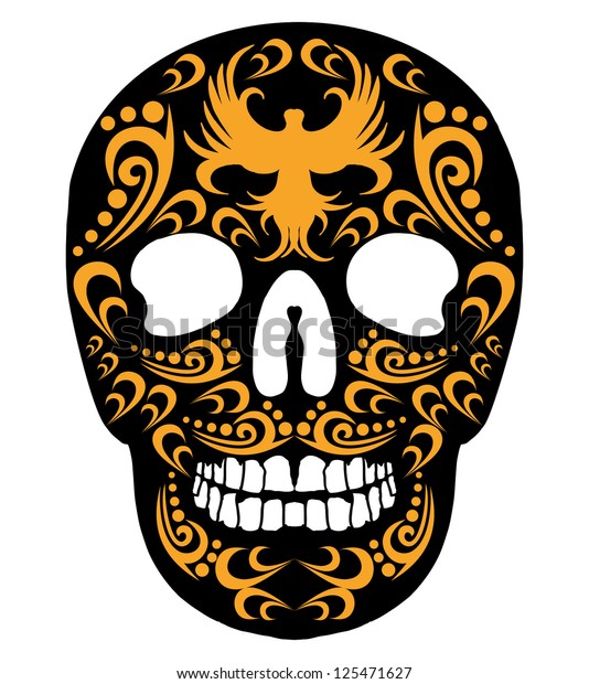 Tattoo Skull Vector Art Stock Vector (Royalty Free) 125471627 ...