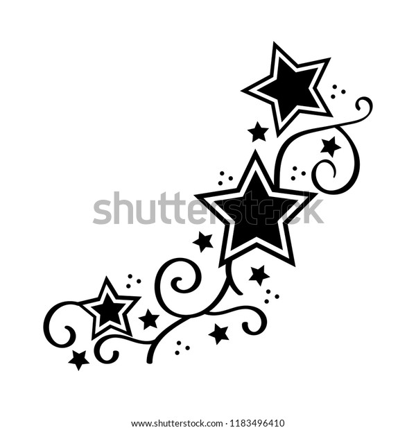 Tattoo Star Stencyl Design Ready Print Stock Vector (Royalty Free ...