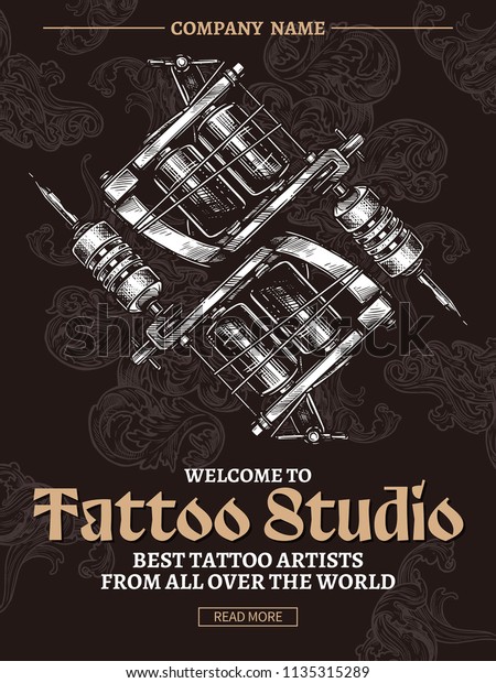 Tattoo Studio Vintage Poster Typography Tattoo Stock Vector (Royalty ...