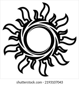 Tattoo Sun Flame Tribal Vector Art Stock Vector (Royalty Free ...