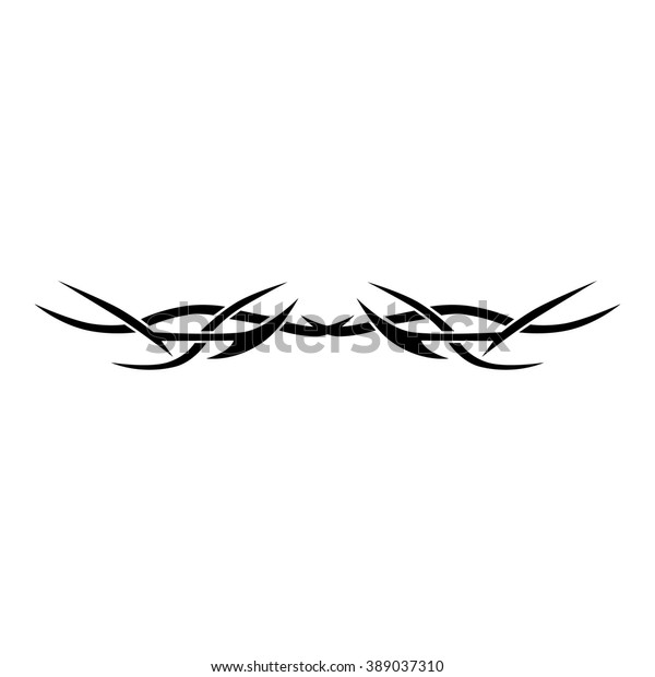 Tattoo tribal lower back vector design. Simple logo. Individual ...