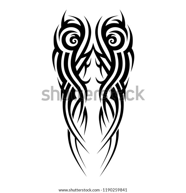 Tattoo Tribal Swirl Pattern Art Deco Stock Vector (Royalty Free ...