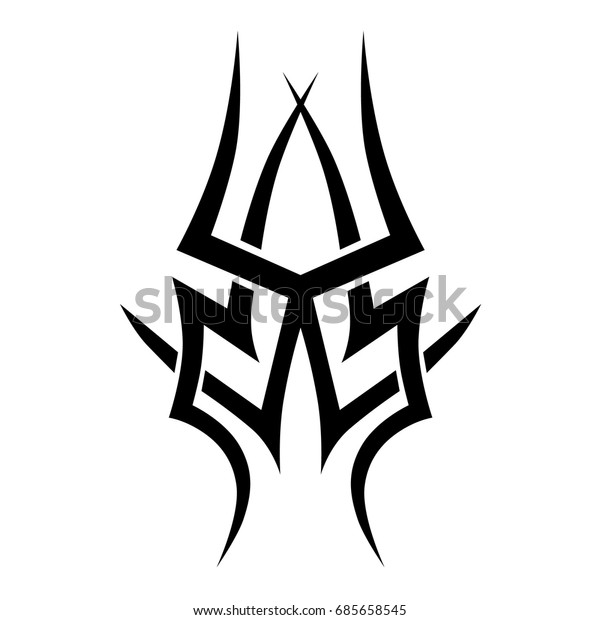 Vektor Stok Tattoo Tribal Vector Design Simple Symbol (Tanpa Royalti ...