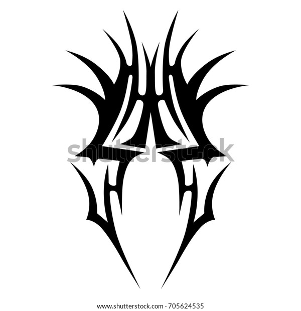 Tattoo Tribal Vector Design Simple Logo 스톡 벡터(로열티 프리) 705624535 ...