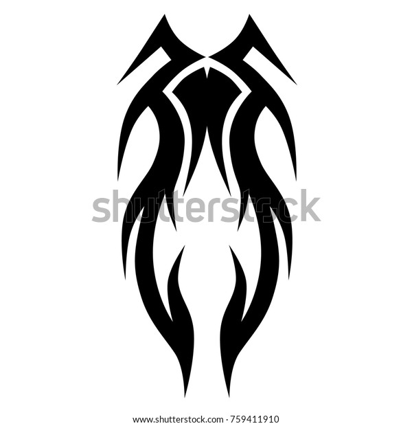 Tattoo Tribal Vector Design Simple Logo Stock Vector (Royalty Free ...