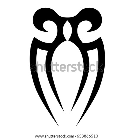 Tattoo Tribal Vector Spike Design Black Image vectorielle de stock ...