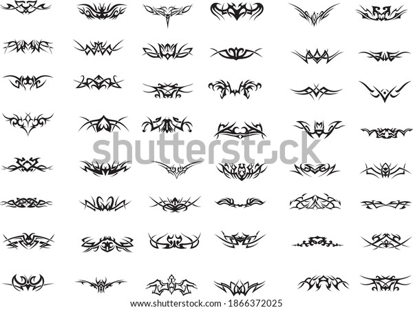 Tattoo Vector Sticker Symbols Design Elements Stock Vector (Royalty ...