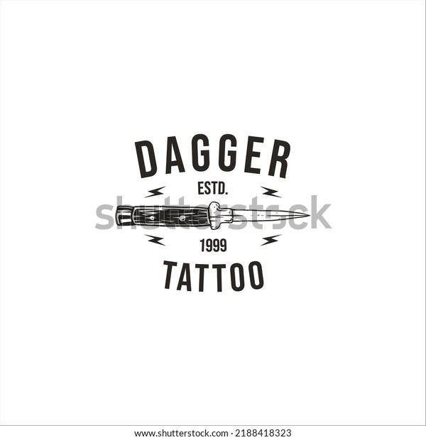 Tattoo Vintage Style Vector Logo Design Stock Vector (Royalty Free ...