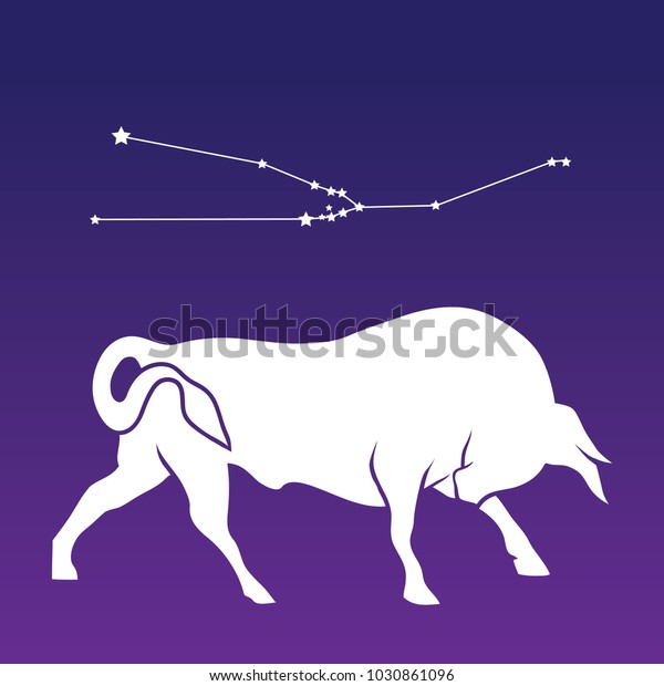 Taurus Constellations Bull Icon Stock Vector (Royalty Free) 1030861096 ...