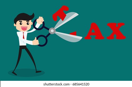 Tax Deduction Business Concept Vector Cartoon Stock Vector (Royalty ...