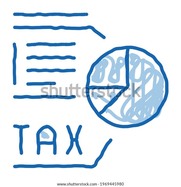 Tax Diagram Sketch Icon Vector Hand Stock Vector (Royalty Free ...