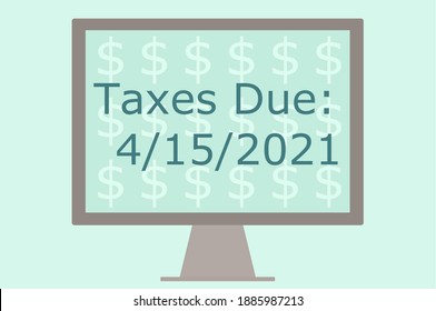 Tax Due Date Reminder Flat Illustration Stock Vector (Royalty Free ...