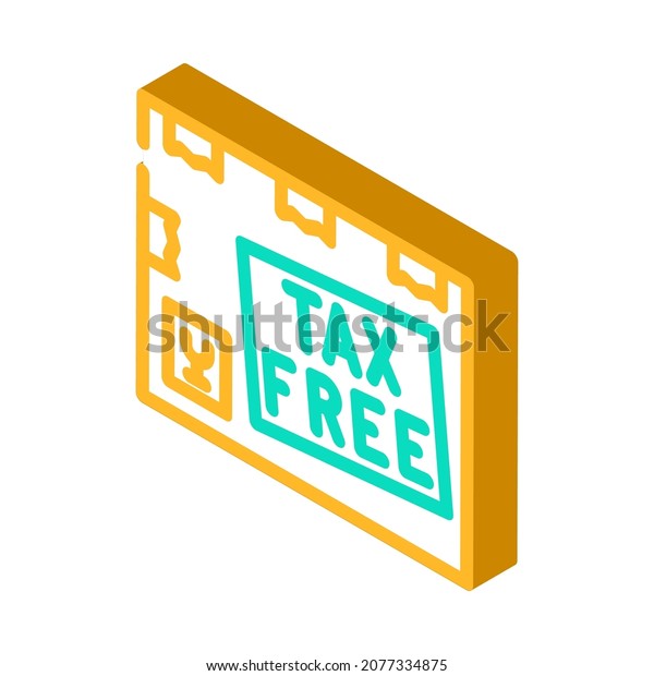 Tax Exemption Isometric Icon Vector Tax Stock Vector (Royalty Free ...