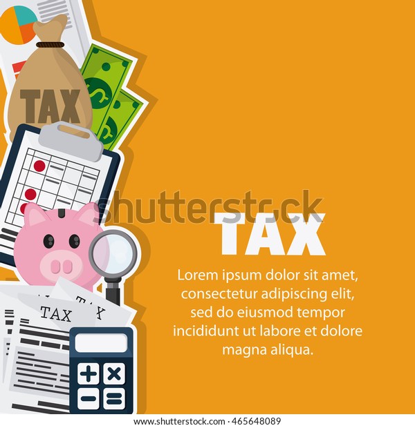 Tax Financial Item Concept Represented By Stock Vector (Royalty Free ...