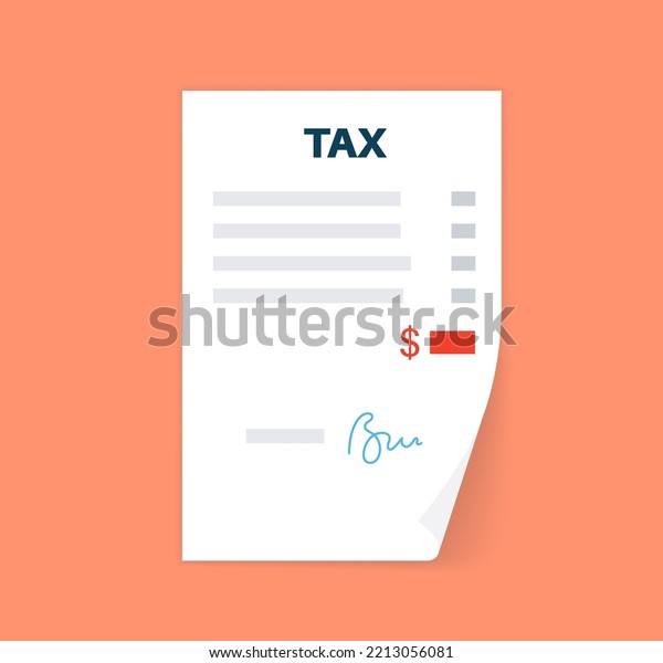 Tax Form Template Payment Mockup Notary Stock Vector (Royalty Free ...