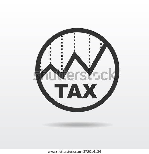 Tax Icon Graph Logo Silhouette Vector Stock Vector (Royalty Free ...