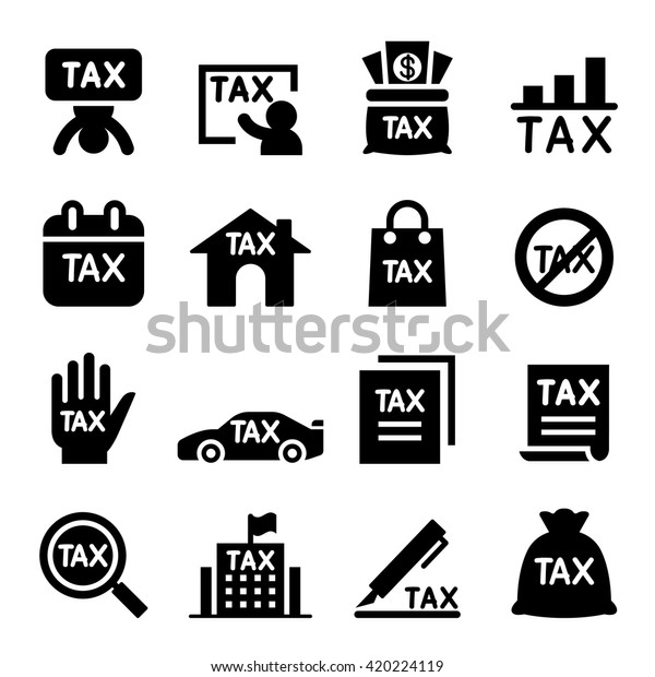 Tax Icon Set Stock Vector (Royalty Free) 420224119 | Shutterstock