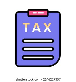 Tax Paper Document Financial File Vector Stock Vector (Royalty Free ...