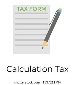 Tax Return Icon Flat Design Stock Vector (Royalty Free) 1337211734 ...