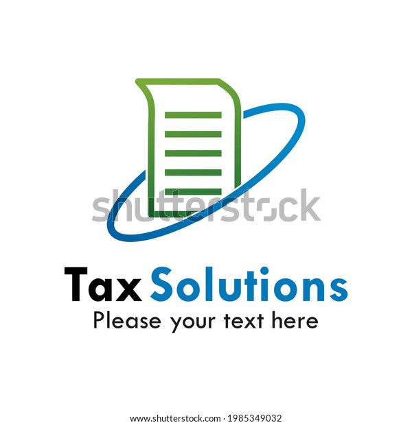 Tax Solutions Logo Template Illustration Stock Vector (Royalty Free ...