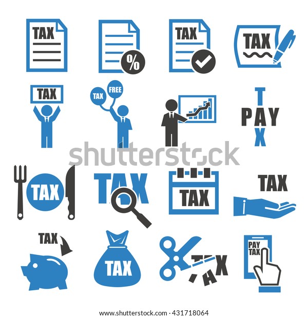 Tax Tariff Icon Set Stock Vector (Royalty Free) 431718064