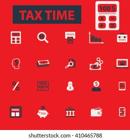 Tax Time Icons Stock Vector (Royalty Free) 410465788 | Shutterstock