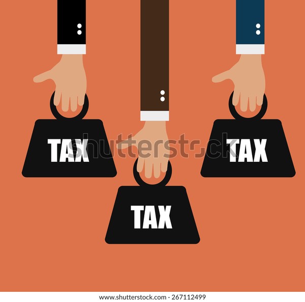 Taxes Design Over Orange Background Vector Stock Vector (Royalty Free ...
