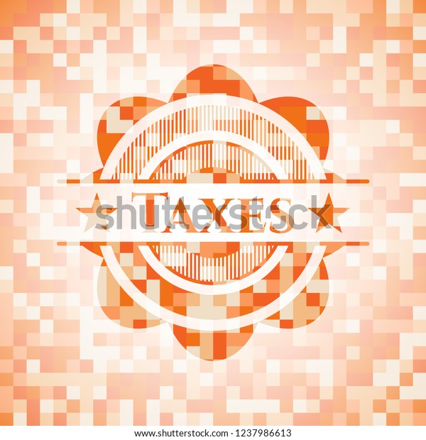 Taxes Orange Tile Background Illustration Square Stock Vector (Royalty ...